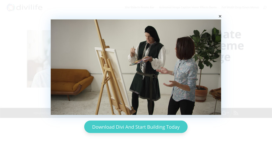 How To Create A Pop Up Video In Divi With A Call To Action Button Using Divi Overlays Divi Life